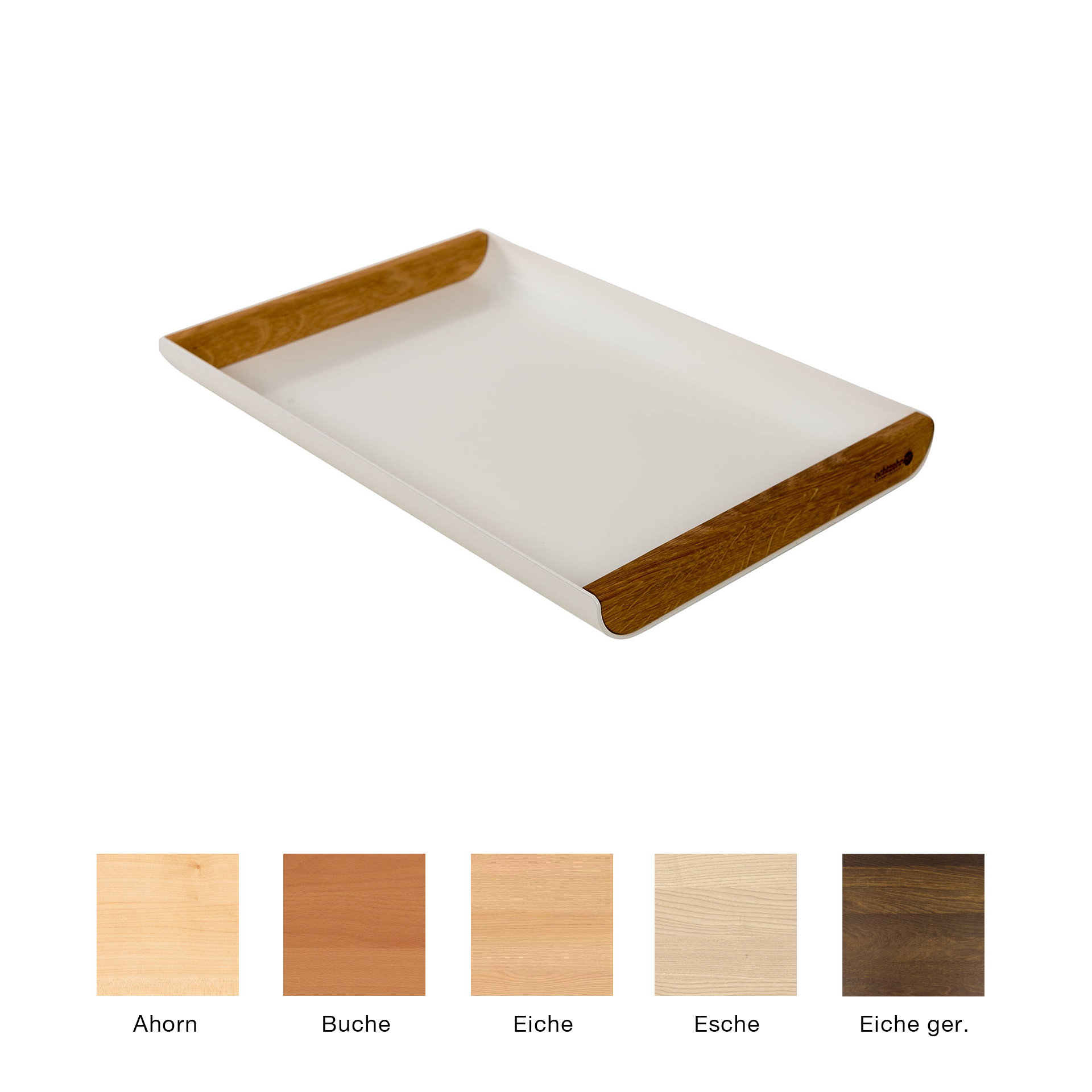 Tablett aus Holz/Metall